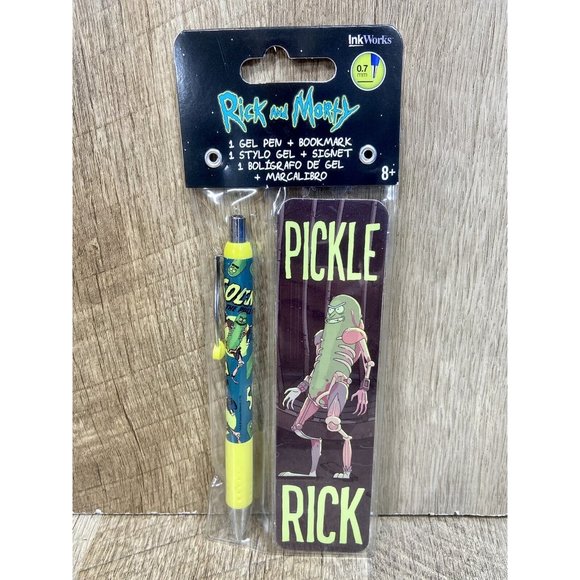 INKWORKS | Office | Rick And Morty Pickle Rick Gel Pen Bookmark Set ...